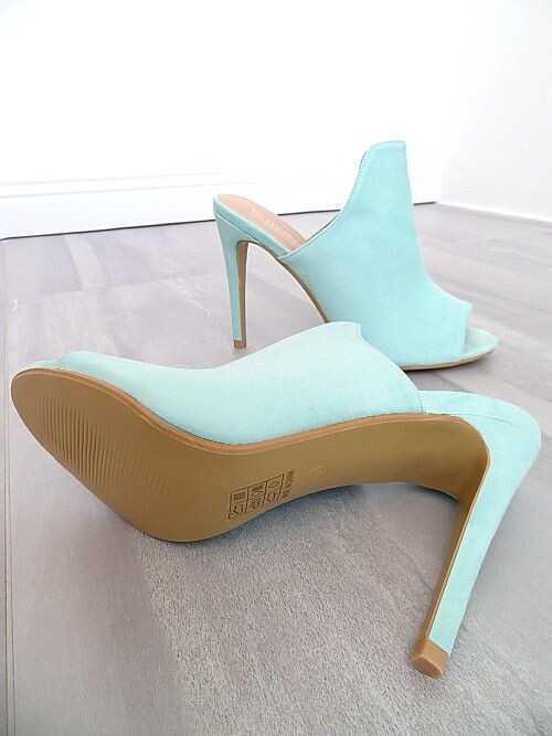 Tulipano Original High Heels Designer Sandals Mules Aquamarine 36 | eBay
