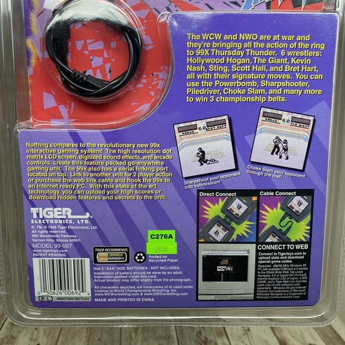 Tiger Electronics WCW/nWo Thunder 99X Games Wrestling 1998 Handheld ...