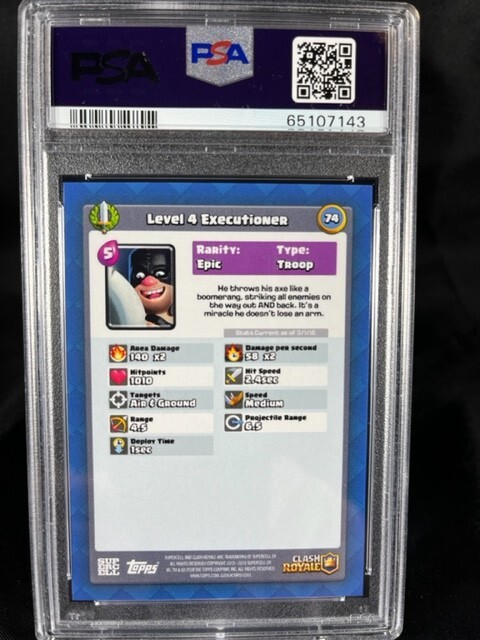 2018 Topps Clash Royale EPIC Card Executioner PSA 9 1st ever graded | eBay