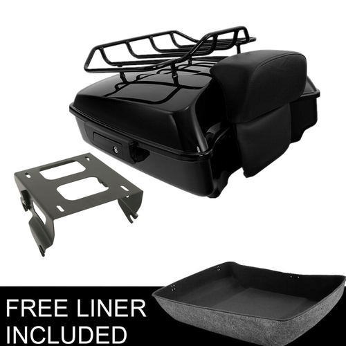 Chopped Trunk Pad Top Rack Solo Mount Fit For Harley Tour Pak Touring ...