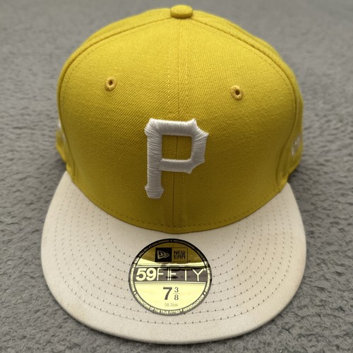 Pittsburgh Pirates New Era 59Fifty Fitted Hat Size 7 3/8in Yellow MLB ...