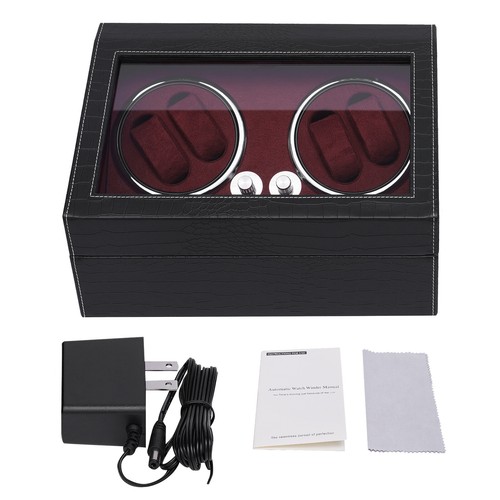 Automatic Watch Winder Case With Quiet Motor LED Light Watches Display ...