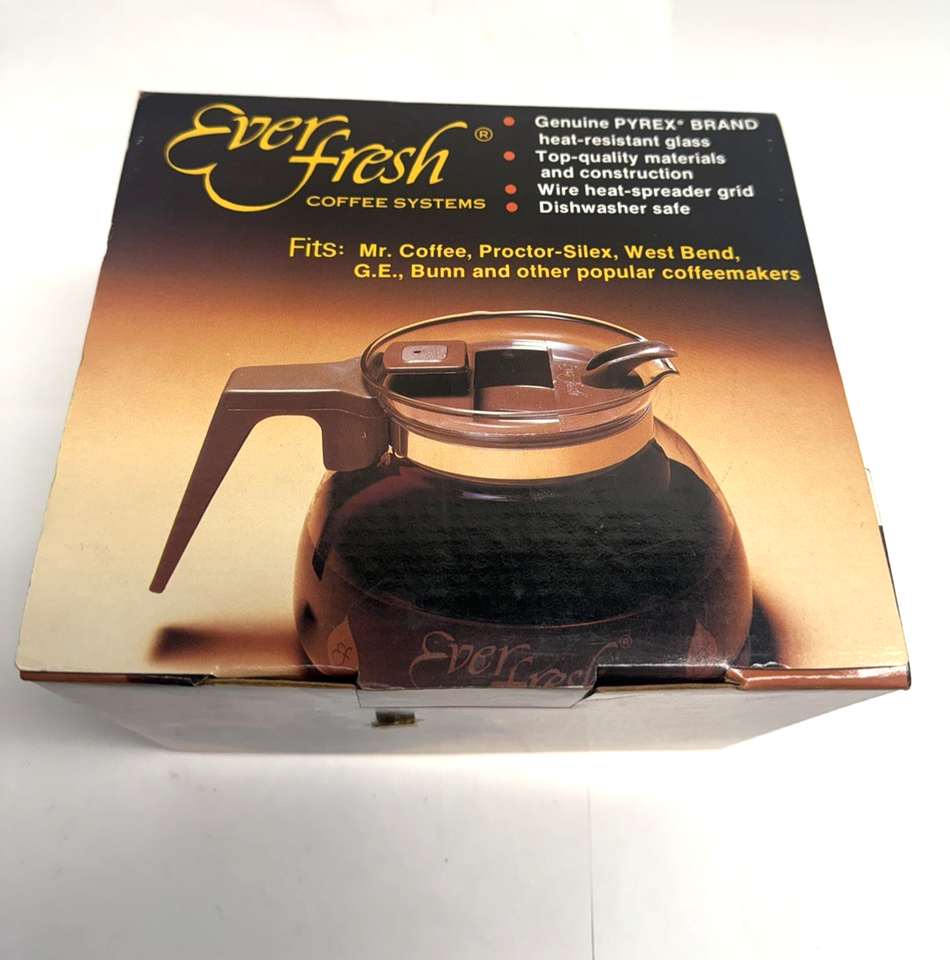 Vintage SEALED NEW Pyrex 10 Cup Glass Coffee Pot and Insert Made in USA ...