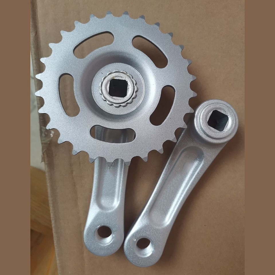 Aluminum Alloy 114mm 28T Kids Bike Crankset Single Speed Crank Set ...