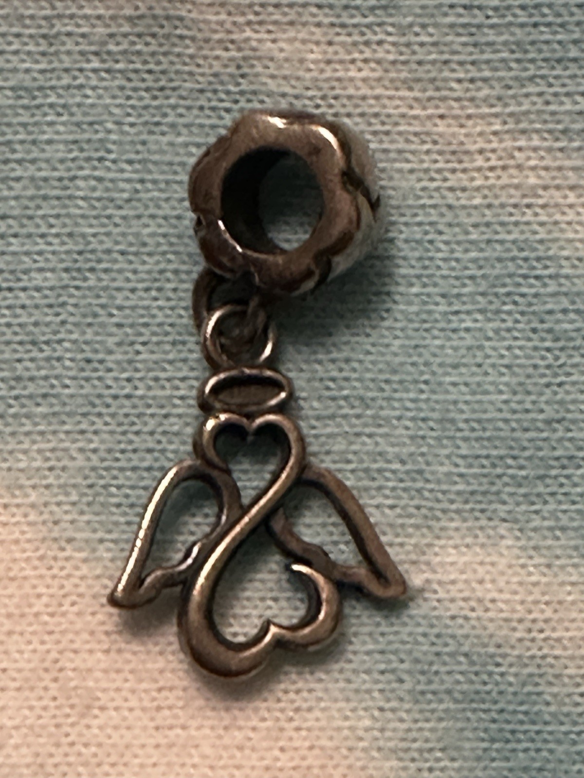 Vintage Kay Jewelers Charmed Memories 925 Silver Open Heart Angel Charm ...