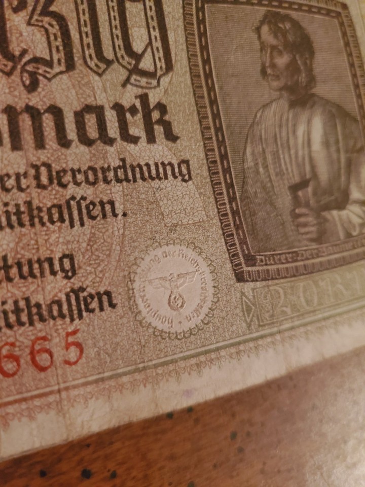 WWII Germany 20 REICHSMARK - War Note 10 Lot German Collectible WW2 ...