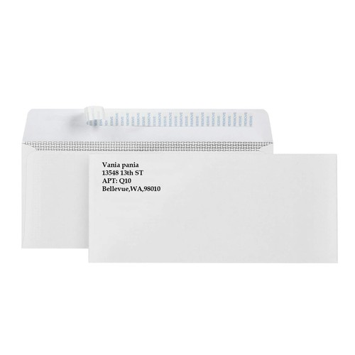 Return Address Envelopes, Personalized Self-Seal , Premium White Paper ...