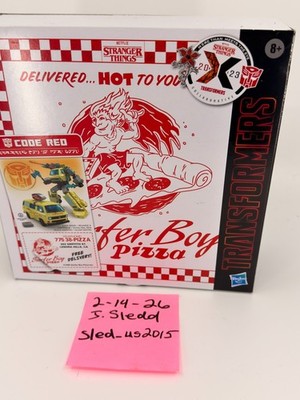 Hasbro Netflix Stranger Things x Transformers Code Red Surfer Boy Pizza ...