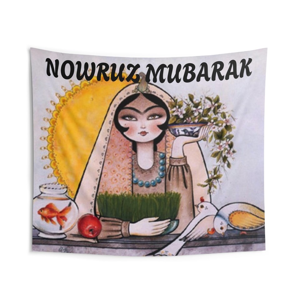 Happy Nowruz Celebration Norooz Door Decoration Haftseen Hanging Fabric ...