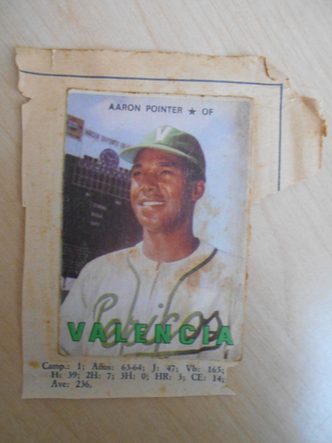 Rare Card #103 AARON POINTER Topps/Venezuela 1967 REMOVED FROM/ALBUM | eBay