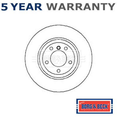 Borg & Beck Front 1x Brake Disc Fits BMW 3 Series 1999-2007 3.0 D ...