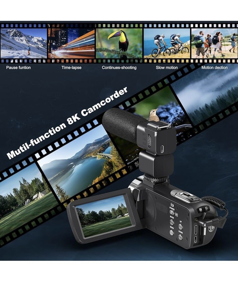 8K 64MP Video Camera 18X Digital Camera Video Camera for YouTube 3.0 ...