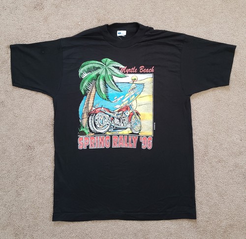 NWOT VTG 1996 Myrtle Beach Spring Rally Single Stitch USA Made Mens Sz ...
