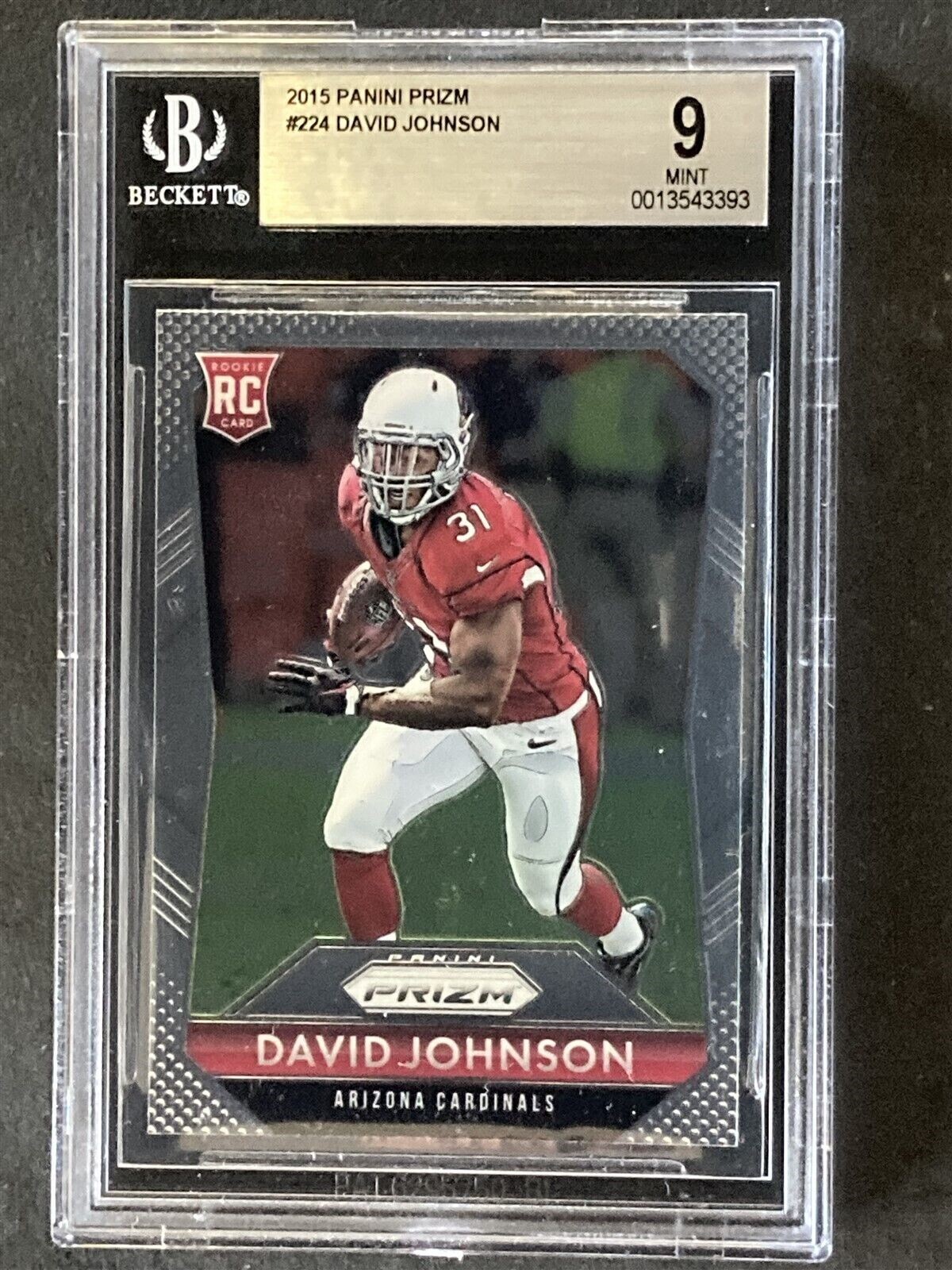 2015 Prizm David Johnson RC Cardinals Mint BGS 9 | eBay