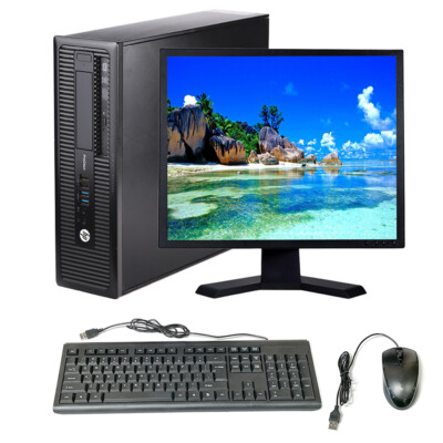 HP Desktop i3 Computer PC Intel Core 8GB RAM 1TB HD 19" LCD Windows 10 ...