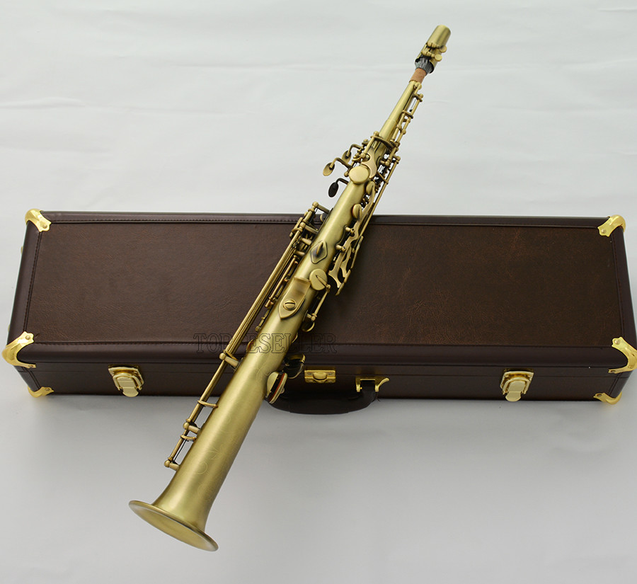 Customized Professional Antique VI Soprano Bb Saxophone Straight Sax ...
