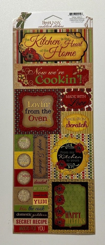 Bo Bunny/American Crafts 5 x 12 Cardstock Sticker Sheets-Variations ...