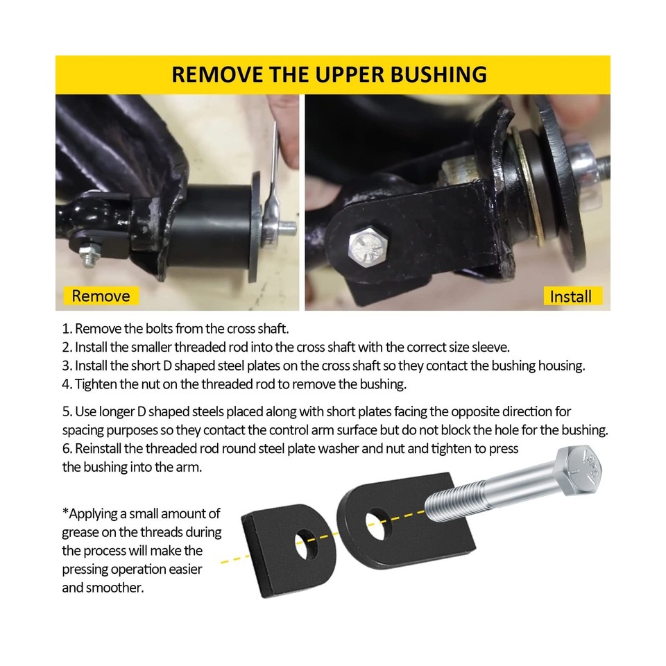 Upper & Lower Control Arm Bushing Removal and Installation Tool Service ...