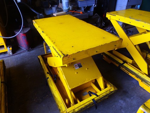 2000 LB. SOUTHWORTH AIR LIFT TABLE, MODEL LSA2-24, 26 x 48 INCH TABLE ...