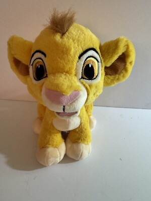 Disney Parks Simba Plush Sitting Baby Cub Brown Eyes Lion King 9” Tall ...