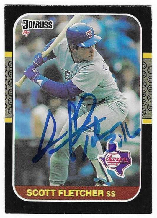 SCOTT FLETCHER 1987 DONRUSS AUTOGRAPHED SIGNED # 304 TEXAS RANGERS | eBay