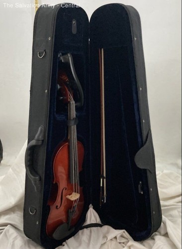 Brown 4 String Musical Instrument Orchestral Acoustic Violin With Bow ...