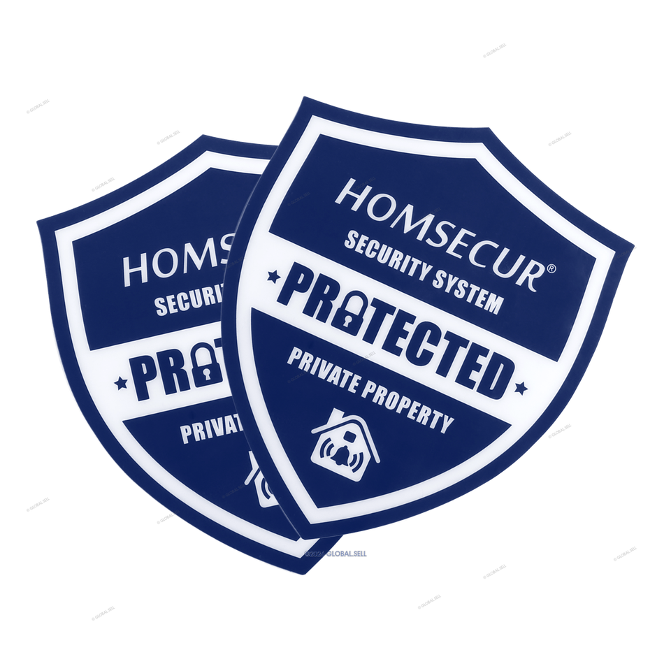 HOMSECUR Burglar Warning Security Stickers Back&Front Facing Mixed ...