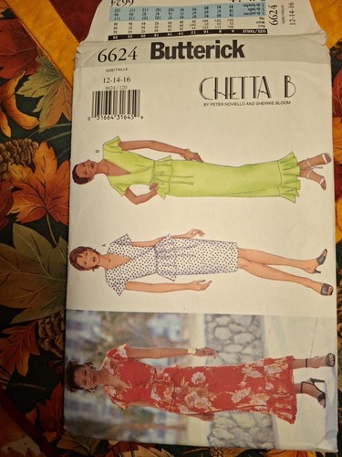 Butterick 6624 Size 12-16 Sewing Pattern UNCUT Chetta B Skirt & Peplum ...
