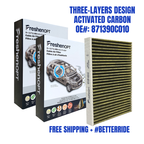 2PCS FreshenOPT 3-Layer Cabin Filter for Toyota Tundra OE: 871390C010 ...
