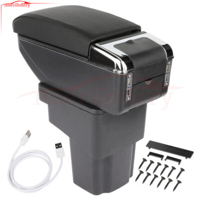 Fits 2011-2015 Nissan Juke SUV Center Console Armrest Storage Box Black ...