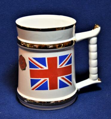 Vtg PRINCE WILLIAM Ware Made England Warranted 22K Gold BRITISH FLAG ...