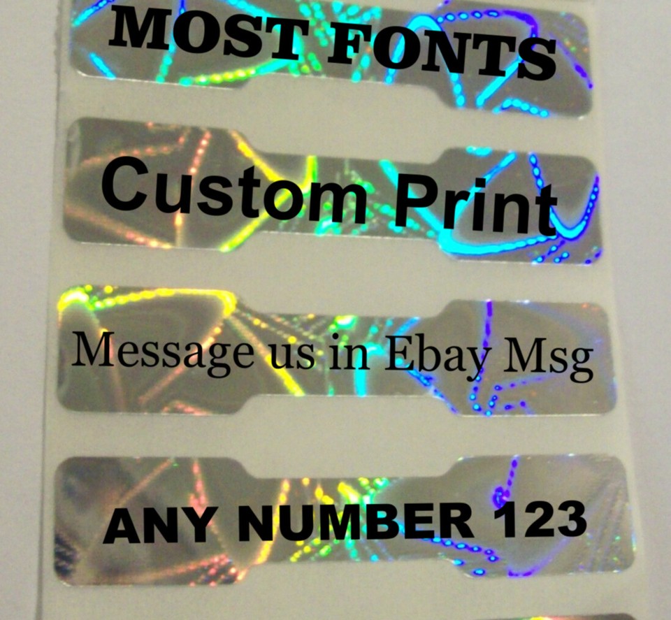 MGRdbc 100 to 1000 Custom Print MGR Dogbone Hologram Label Stickers | eBay