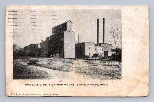 Douglas & Co Starch Works CEDAR RAPIDS Iowa Antique Grain Elevator ...