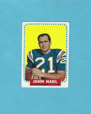 1964 Topps #159 John Hadl San Diego Chargers Rookie Football Card Vg/Ex ...