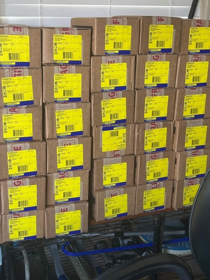 New Square D EDB34125 125 Amp 3 Pole Circuit Breaker Same Day Ship | eBay