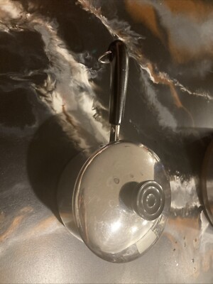 Revere Ware 1 Qt Stainless Sauce Pan Pot Lid Disc Bottom Tri Ply ...