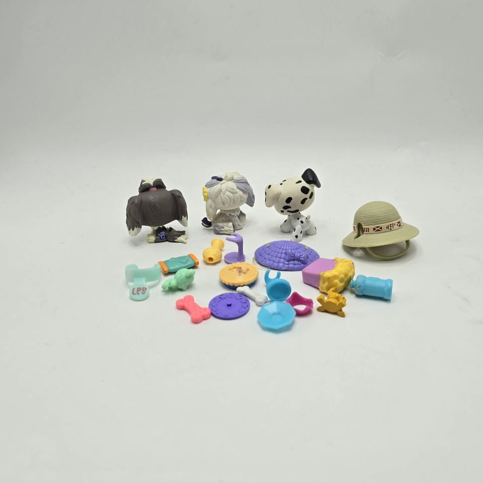 Littlest Pet Shop LOT OF 3 LPS Dogs #44 466 1523 Authentic Hasbro | eBay