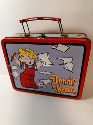 Vintage Dennis the Menace Cartoon Tin Metal Lunch Box Pail 1998 ...