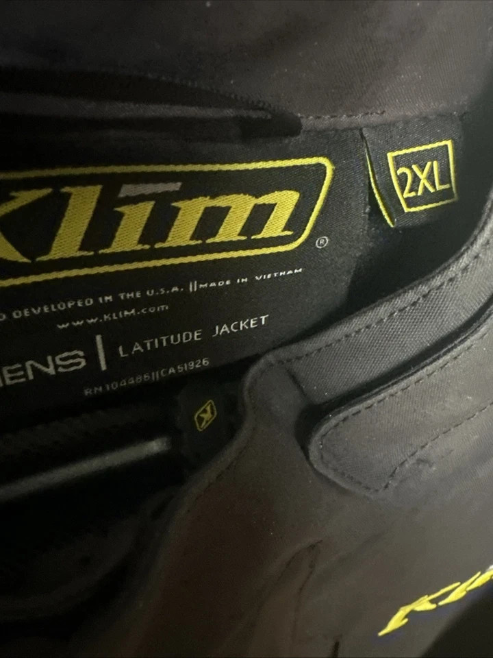 Klim Men’s Latitude Black and Gray Touring Jacket With D30 Armor Size ...