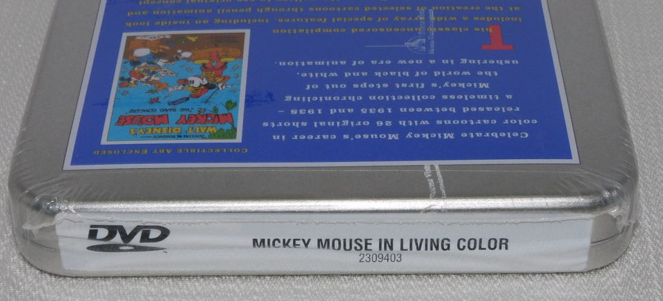 '01 Walt Disney Treasures MICKEY MOUSE IN LIVING COLOR 2-Disc DVD Tin ...