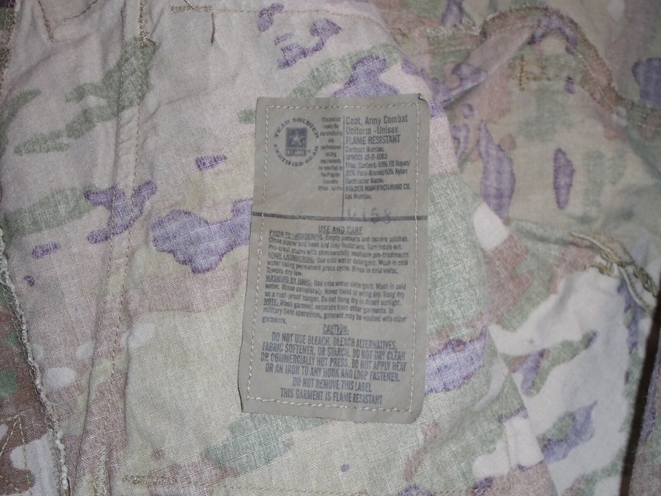 USGI Unisex OCP Flame Resistant Army Combat Coat Jacket FRACU Sz Medium ...