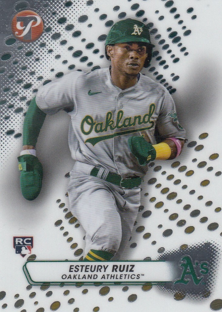 ESTEURY RUIZ TOPPS PRISTINE ROOKIE CARD RC OAKLAND A'S ATHLETICS #73 ...