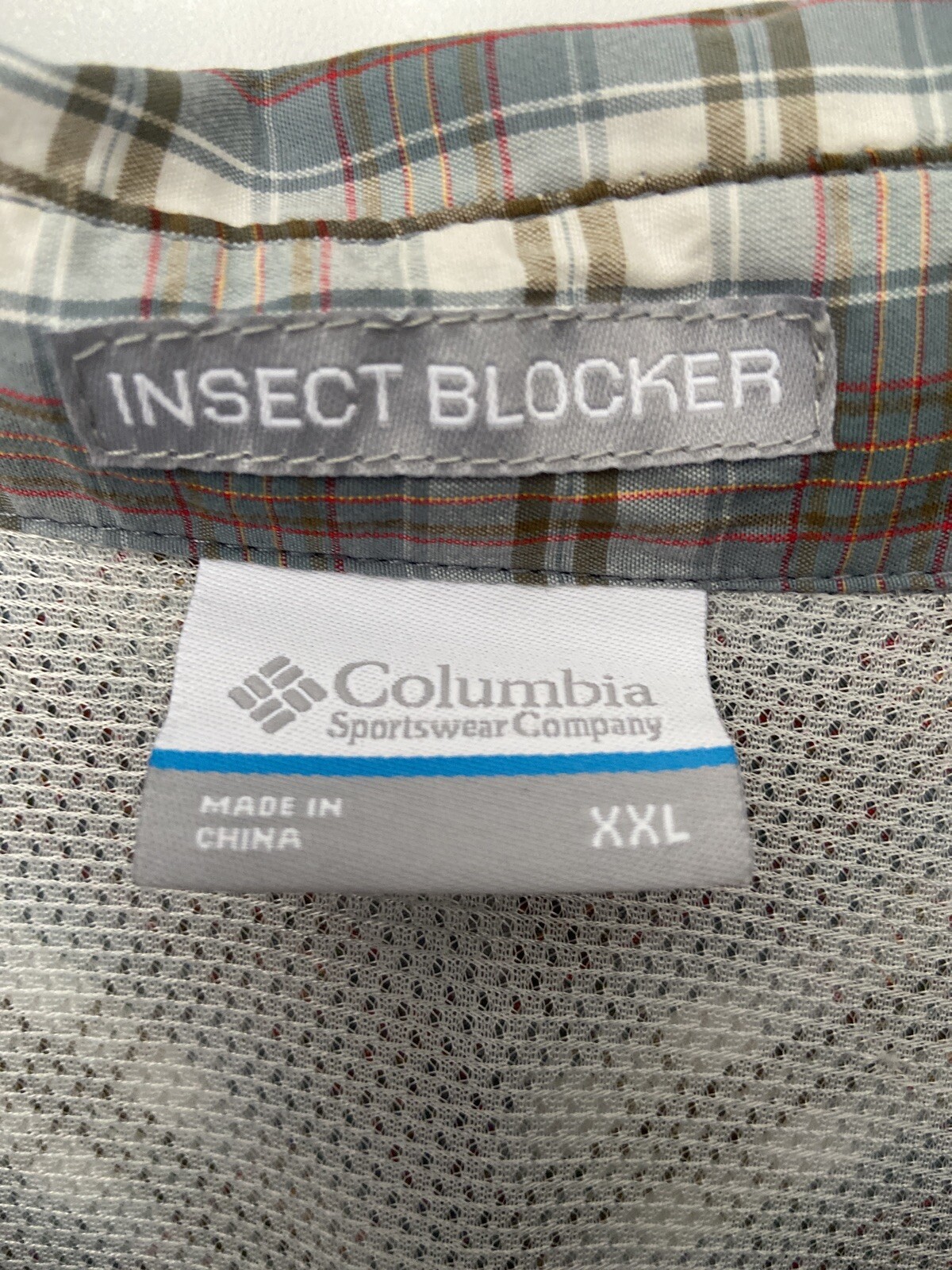 Columbia Insect Blocker Vented Fishing Hiking Plaid L… - Gem