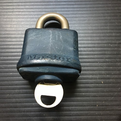 Vintage Master Case Hard Balck Cover Padlock W/ 1 Key 2.5"H x1.75"W | eBay