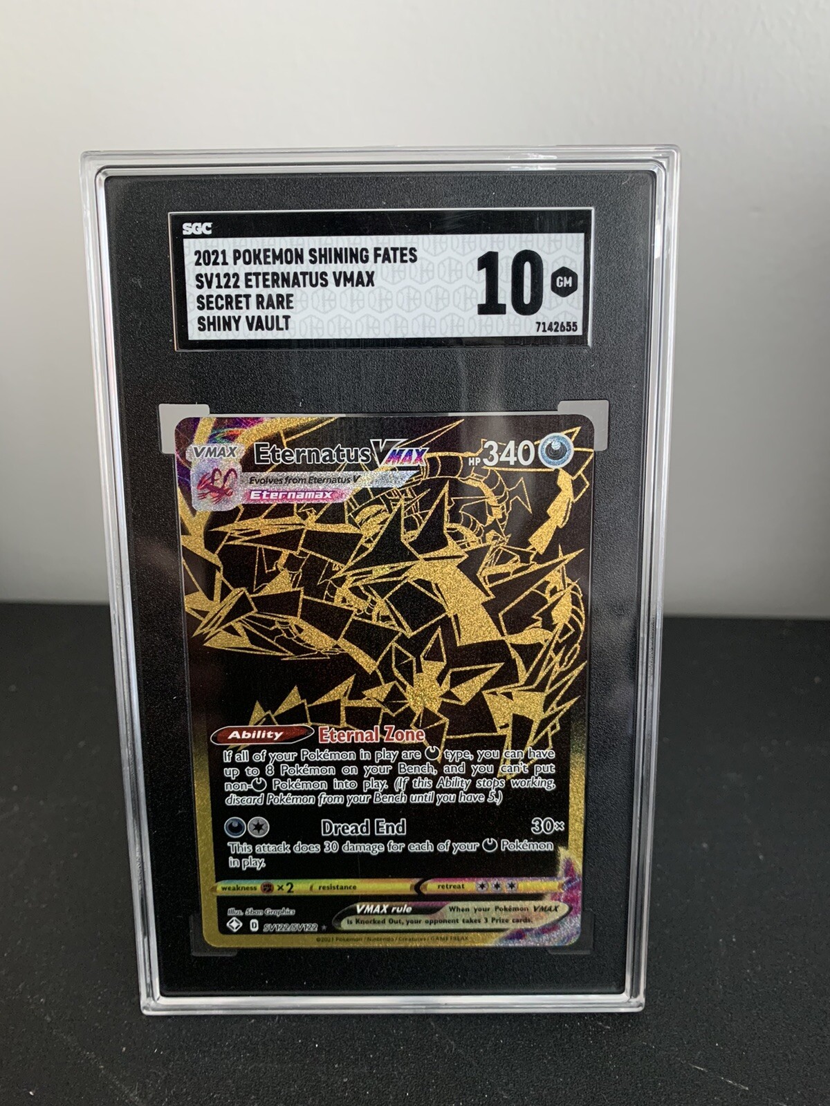 2021 Pokemon Shining Fates ETERNATUS VMAX Gold Secret Rare #SV122/SV122 ...