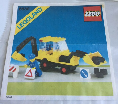 Lego Legoland 6686 Bagger Excavator 1984 komplett mit Bauanleitung ...