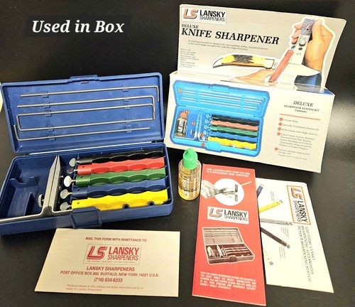 Lansky Deluxe 5-Stone Sharpening System Used In Box | eBay