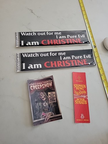Stephen King Lot - 1983 2x Christine Sticker, Creepshow Card, Talisman ...