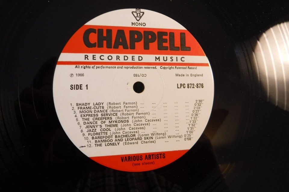 Various Artists, John Cacavas, Roger Roger, 1966 Chappell Music LPC 872 ...