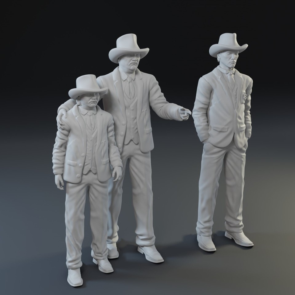 SMOKEY & THE BANDIT 1:24 8 Figure Set Burt Sally Snowman Buford JR 3D ...